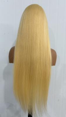 China Platinum Blonde Wig European Remy Human Hair Alopecia Medical Wigs Luxe Cap Silk Top Lace Front Wigs (Many Colors Ready to Ship) for sale
