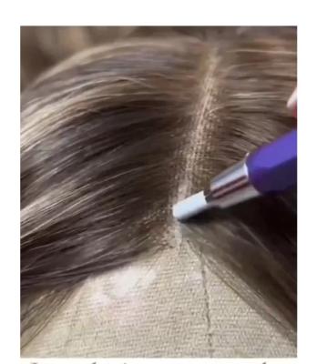 China Knot Blur Pen Lace Visible Tools for Human Hair Lace Top Wig Blur Pen Coloring Lace Part Chalk Ready to Ship Fast Shipping for sale