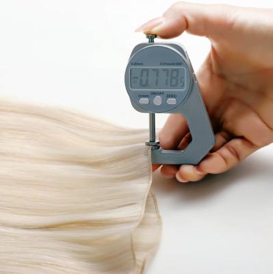 China New Design Remy European Blonde Hair Hand Tied Wefts Double Drawn Cuticle Aligned Genius Weft Hair Extensions for Salon for sale