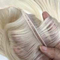 China Butterfly Weft XO Human Hair Extensions Cuticle Aligned Human Hair Invisible Hole Weft Hair Extension With Free Mico Beads for sale
