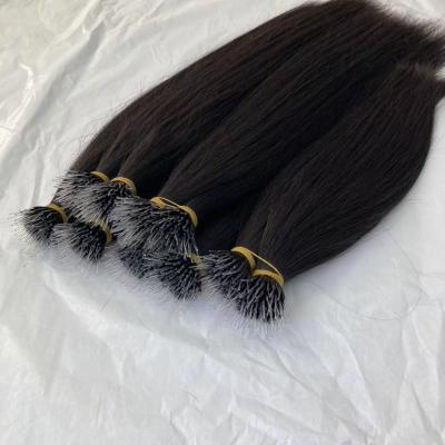 China Transparent Hard Plastic Nano Tip Hair Extensions Premium Keratin Hair Plastic Nano Ring Vietnamese Virgin Hair for sale