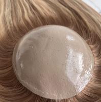 China Women's Human Hair Wig Adhesive Scalp System Silicone Topper Silk Base Closure for Thinning Hair Topper Crab Liver for Hair for sale
