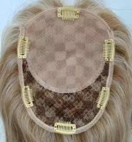 China Fishnet for Lace Silk Base Chinese Hair Women's Topper Hairpiece System Silk Base Closure Natural Human Hair Toupee Top Grade for sale