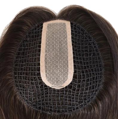 China Customized High Quality Integration Fishnet Topper for Women with Hair Loss Virgin Chinese Hair Grade Silk Topper for sale