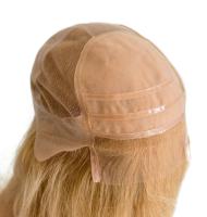 China Raw hair Hair Medical Grade Alopecia Blonde Virgin Human Hair Front Silk Silicon Glueless Full Lace Base Cap Wig for Women for sale