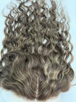 China Premium Invisible Silk Base Topper 14 16 18 Inches High Quality European Human Hair Wig  Curly Topper for Women for sale