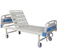 China Double Shake Manual Nursing Bed 2000x900mm ABS Headboard Elderly Patient Hospital Bed for sale