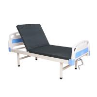 China One Crank Hospital Bed ABS Metal Medical Bed 200x90x50cm with Mattress 150kg Capacity for sale