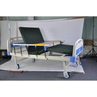 China CE Double Crank Manual Medical Bed Multifunctional Adjustable Hospital Bed for Seniors 6 Pillar Guardrail for sale