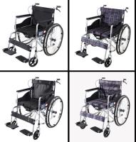China Foldable Medical Transport Wheelchair 50cm Seat Height 100kg Capacity for sale