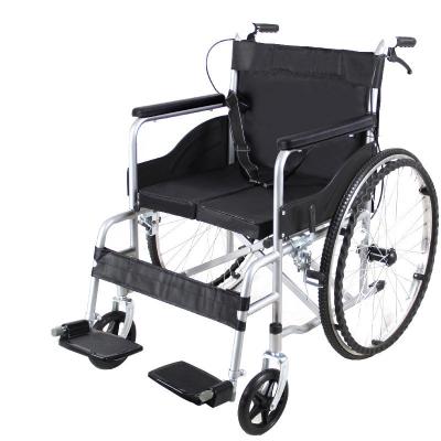 China Electroplated Carbon Steel Hospital Transfer Chair 24 Inch Solid Wheel Four Brakes 100kg Capacity for sale