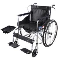 China Carbon Square Steel Transport Wheelchair 16kg 100kg Capacity Two Way Turning for sale