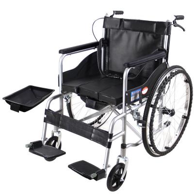 China Carbon Square Steel Transport Wheelchair 16kg 100kg Capacity Two Way Turning for sale