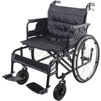 China Heavy Duty Paralyzed Patient Transfer Wheelchair 150kg Capacity Thickened Frame 24 Inch Rear Wheel for sale