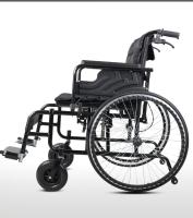 China Heavy Duty Paralyzed Patient Transfer Wheelchair 150kg Capacity Thickened Frame 24 Inch Rear Wheel for sale