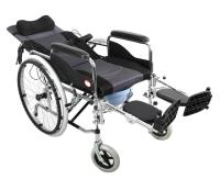 China CE Full Lying Medical Transport Wheelchair 100kg Capacity Detachable Armrest Legrest for sale