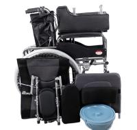China CE Full Lying Medical Transport Wheelchair 100kg Capacity Detachable Armrest Legrest for sale