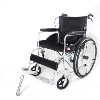 China Aluminum Alloy Folding Medical Transport Wheelchair 100kg Load Capacity 21kg Weight for sale