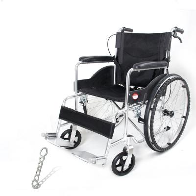 China Aluminum Alloy Folding Medical Transport Wheelchair 100kg Load Capacity 21kg Weight for sale