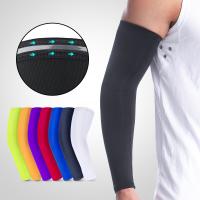 China Solid Protection Lengthened Elbow Compression Sleeves Wrist Wraps with Steel Plate Support Black for sale