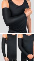 China Solid Protection Lengthened Elbow Compression Sleeves Wrist Wraps with Steel Plate Support Black for sale