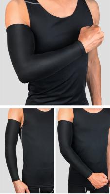 China Solid Protection Lengthened Elbow Compression Sleeves Wrist Wraps with Steel Plate Support Black for sale