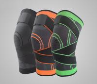 China Adjustable 4 Spring Knee Support Brace for Basketball Fitness Running Antiskid Silicone for sale