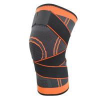 China Adjustable 4 Spring Knee Support Brace for Basketball Fitness Running Antiskid Silicone for sale