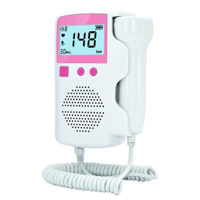China DC3V Pregnancy Heartbeat Detector Baby Fetal Heart Rate Monitor 3.0MHz Stethoscope for sale