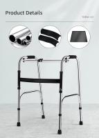 China Stainless Steel Walking Rollator for Elderly Adults Height Adjustable 72-82cm 150kg Capacity for sale