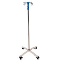 China 205cm Stainless Steel IV Pole Multi Hook Portable Infusion Stand Hospital for sale