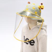 China Detachable Plastic Face Shield 0.3mm Anti Fog Kids Adult Protective Fisherman Hat for sale