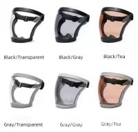 China Full Face Integrated HD PC Plastic Face Shield For Cycling Isolation 200g for sale