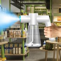 China 730ml Electric Disinfectant Spray Gun 10W Blue Light Sanitizer Handheld Nano Atomization for sale