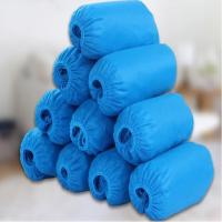 China Disposable Non Woven Shoe Cover 3.6g Anti Slip Dustproof Blue 150x400mm for sale