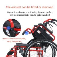 China Removable Anti Slip Wheelchair for Kids Adults 100kg Capacity 24 Inch Rear Wheel for sale