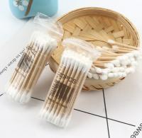 China Degreasing Double Head Disposable Cotton Swab 7.4cm for Makeup Removal for sale