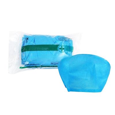 China Disposable Medical Cap Non Woven Doctor Cap 20pcs per Bag Good Elasticity No Binding for sale