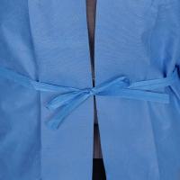 China Disposable SMS Medical Surgical Gown Breathable Blue Non Woven 100 Pcs for sale
