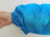 China PP Nonwoven Disposable Arm Sleeves Oil Proof Dirt Proof 40cm Length Blue for sale