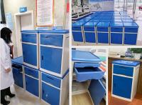 China ABS Medical Bedside Cabinet 480x480x780mm Hospital Bedside Locker with Drawer and Cupboard for sale
