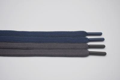 China 1cm Multicolor Hoodie Polyester Flat Drawstring Cord With Plastic Metal Tips for sale