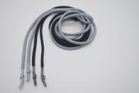 China Custom Polyester Hoodie Laces Drawcord String With Round Clear Aglet Tips for sale