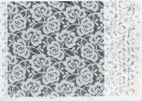 China Women Lingerie Lace Fabric / Green Cotton Stretch Lace Fabric for sale