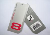 China White Clothing Brand Tags / Paper Garment Hang Tags For Clothing for sale