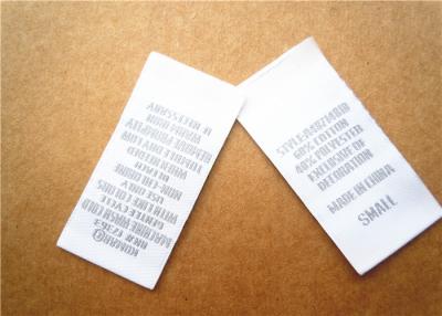 China Heat cut Clothing Label Tags woven for back neck label with customized logo for sale