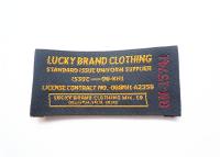 China Washable Clothing Label Tags / Custom Clothing Woven Label Green for sale