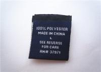 China Black Satin Woven Clothing Label Tags / Personalised Name Labels for sale