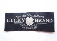 China Black Satin Woven Clothing Label Tags / Personalised Name Labels for sale