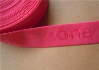 China Pink Jjacquard Elastic Band , Clothes Sewing Webbing Straps Colorful for sale